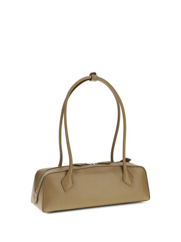 Alaïa Le Teckel Shoulder Bag In Goatskin - Green