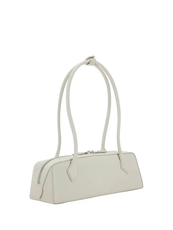 Alaïa Le Teckel Shoulder Bag In Goatskin - White