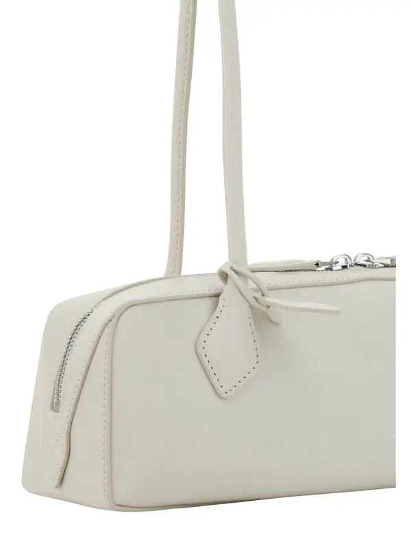 Alaïa Le Teckel Shoulder Bag In Goatskin - White