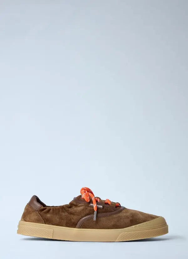 Moncler Vera Suede Low-top Sneakers - Brown