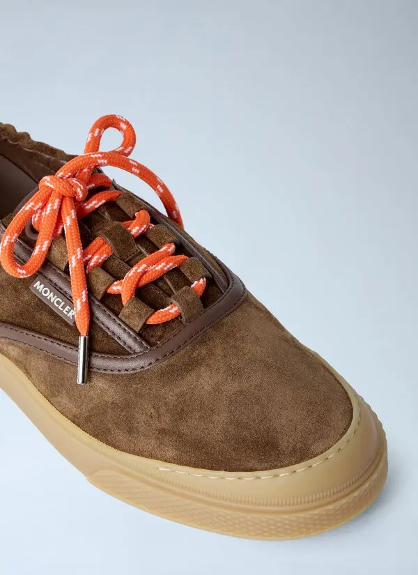 Moncler Vera Suede Low-top Sneakers - Brown