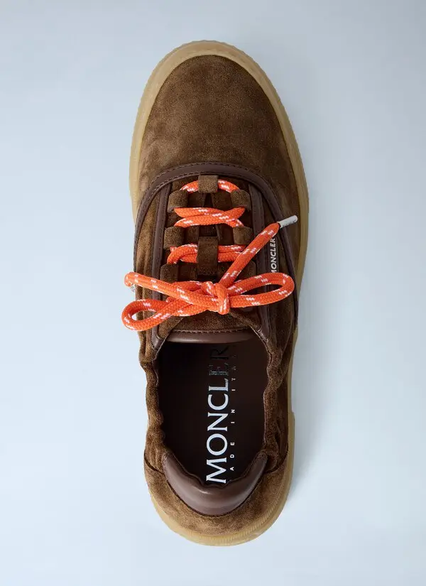 Moncler Vera Suede Low-top Sneakers - Brown