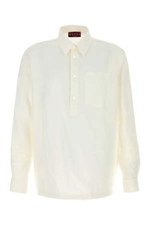 Gucci Linen Polo Shirt