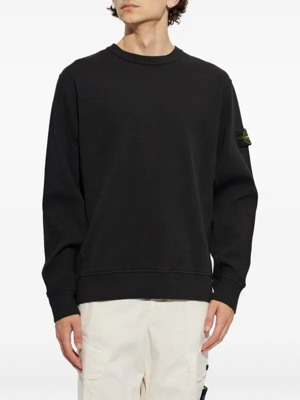 Stone Island Cotton Sweatshirt With Logo Badge - Multicolor