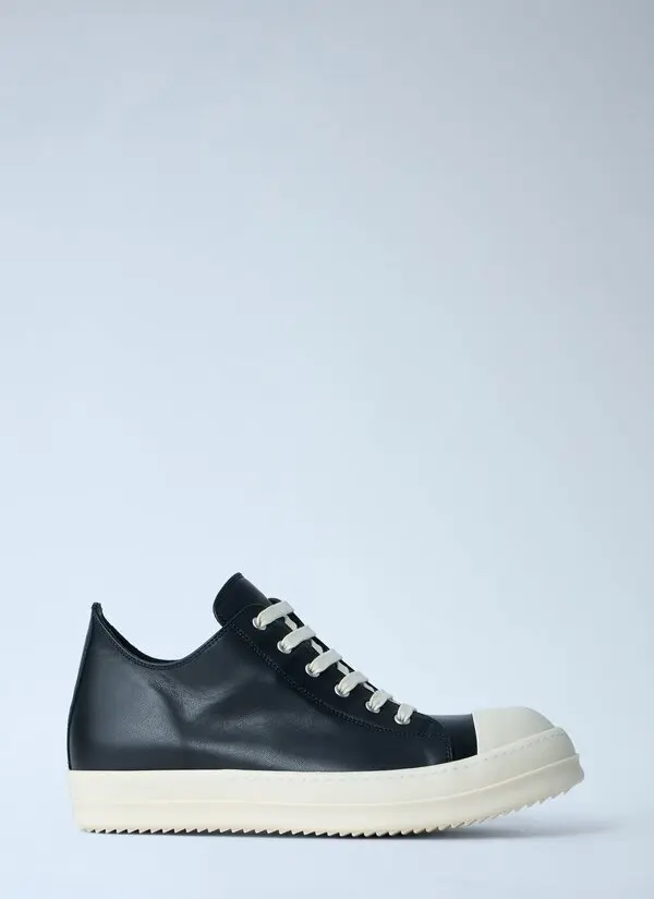 Rick Owens Low-top Leather Sneakers - Black