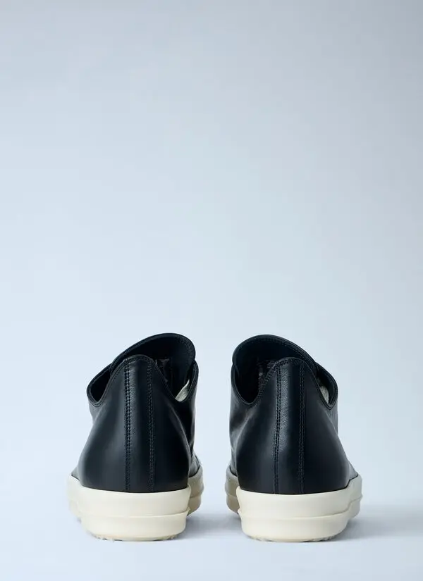 Rick Owens Low-top Leather Sneakers - Black