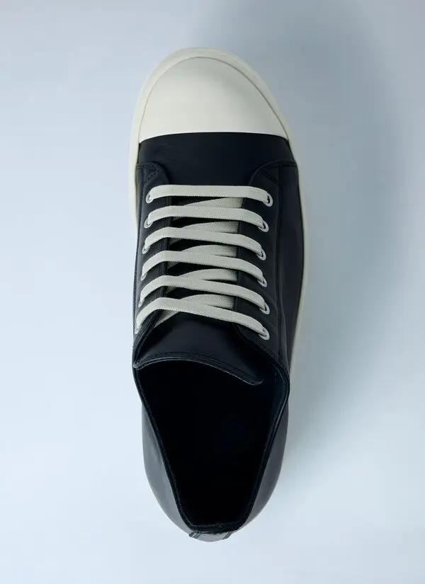 Rick Owens Low-top Leather Sneakers - Black