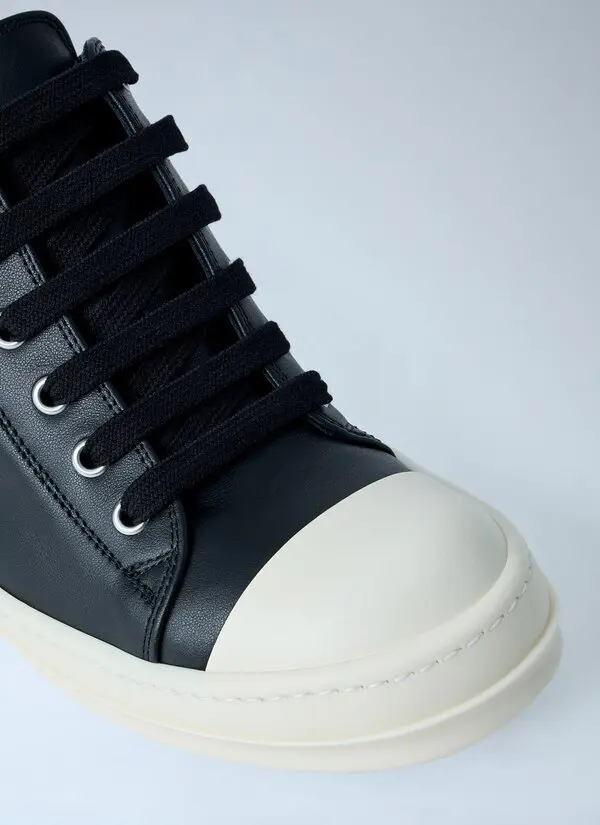 Rick Owens Low-top Leather Sneakers - Black