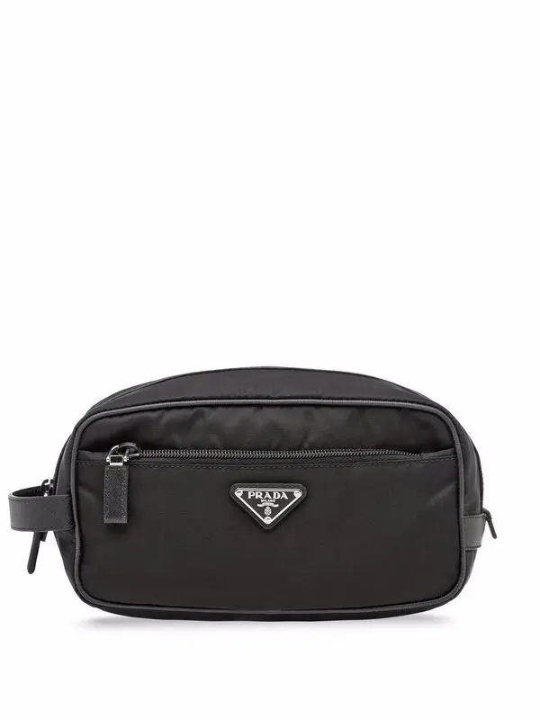 Prada Re-nylon And Saffiano Leather Washbag - Multicolor