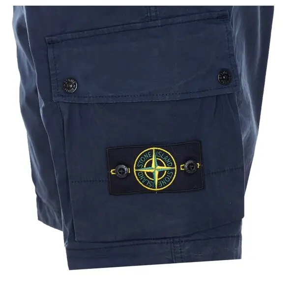 Stone Island Logo Appliqué Cargo Shorts