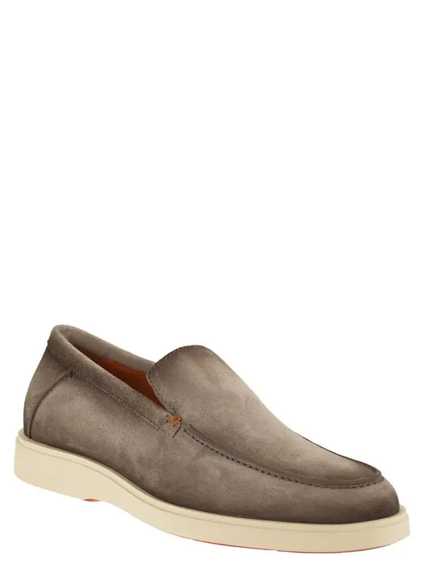 Santoni Suede Moccasins