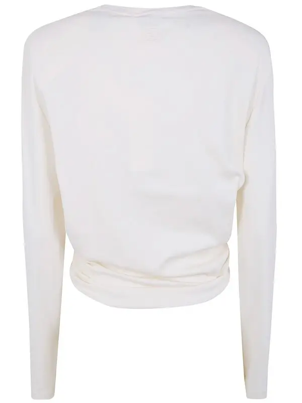 Magda Butrym Long Sleeve Twist Detail Top - Multicolor