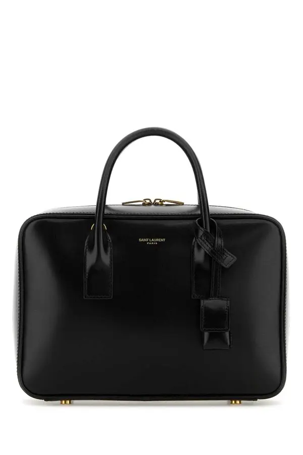 Saint Laurent Leather Sac De Jour Handbag - Black