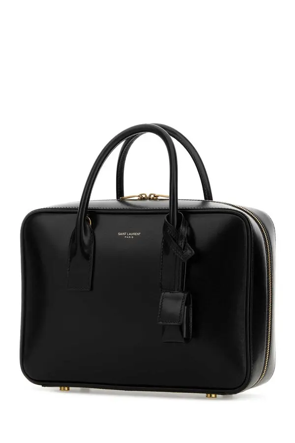 Saint Laurent Leather Sac De Jour Handbag - Black