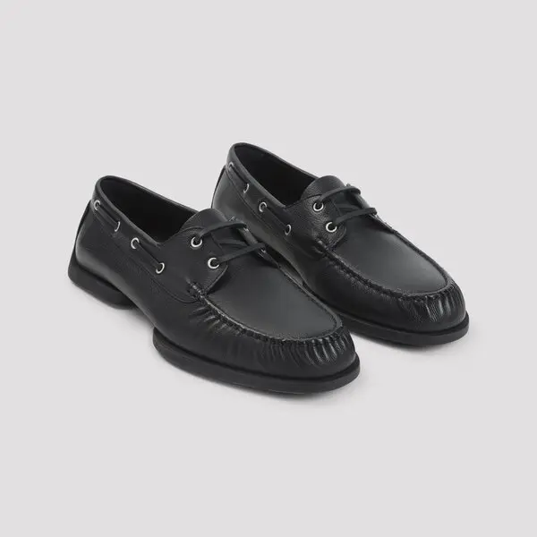 JIL SANDER Calf Leather Loafers - Black