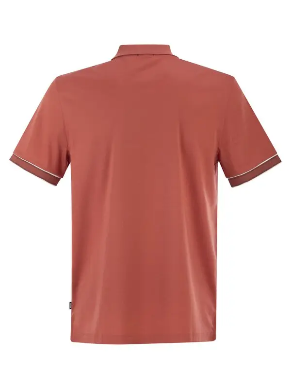 BOSS Cotton Polo Shirt With Contrast Placket