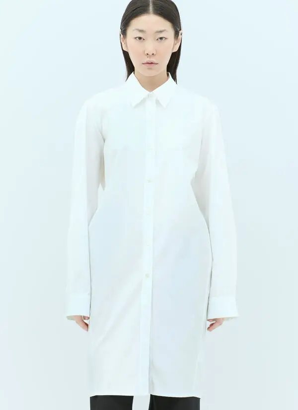 Dries Van Noten Open-rear Cotton Poplin Shirt