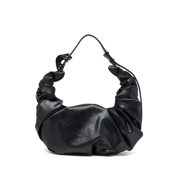 DIESEL® Ruched Shoulder Bag With Metallic Buckle