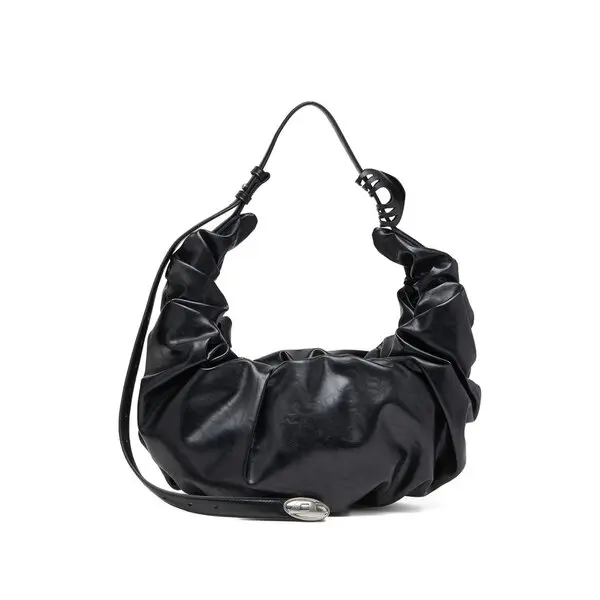 DIESEL® Ruched Shoulder Bag With Metallic Buckle
