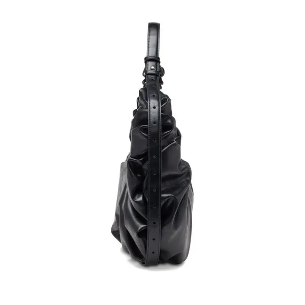 DIESEL® Ruched Shoulder Bag With Metallic Buckle