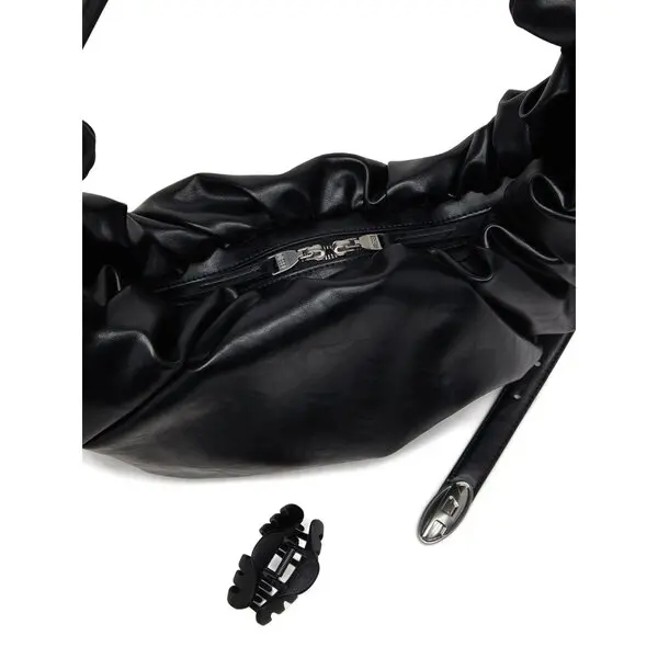 DIESEL® Ruched Shoulder Bag With Metallic Buckle