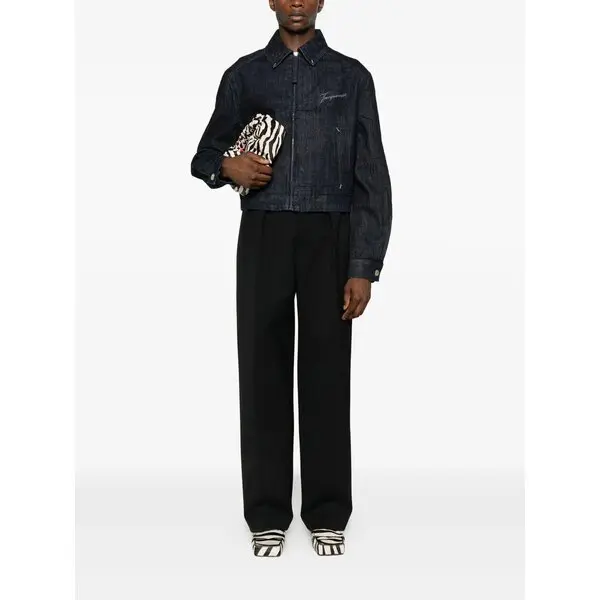 Jacquemus Denim Jacket With Laser Logo