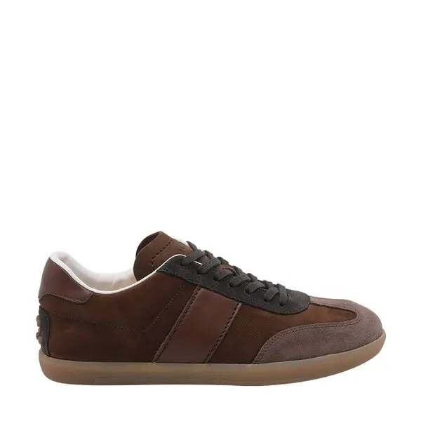 TOD'S Suede And Leather Lace-up Sneakers - Brown