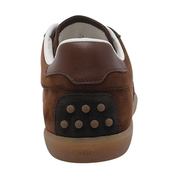 TOD'S Suede And Leather Lace-up Sneakers - Brown