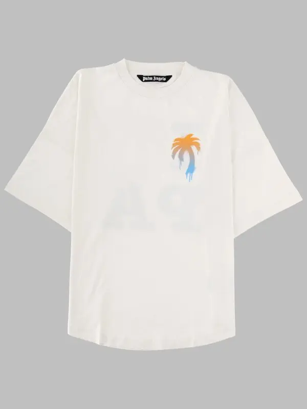 Palm Angels T-shirt In Cotone - White