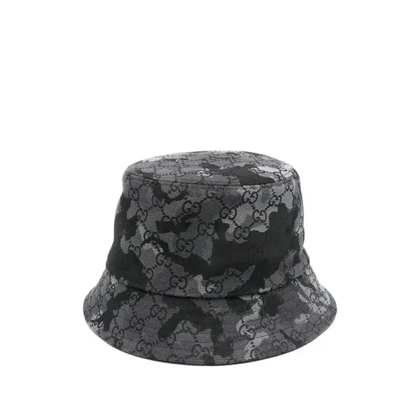 Gucci Bucket Hat With All-over Logo Camouflage Pattern