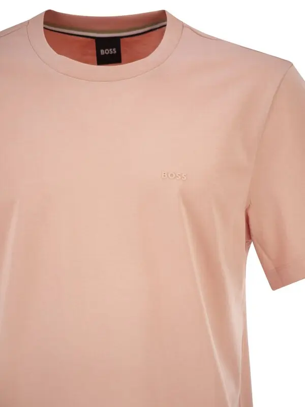 BOSS Cotton Jersey T-shirt With Logo - Pink