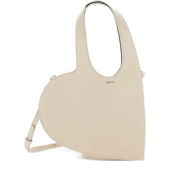 Coperni Beige Heart Shape Shoulder Bag - Cream