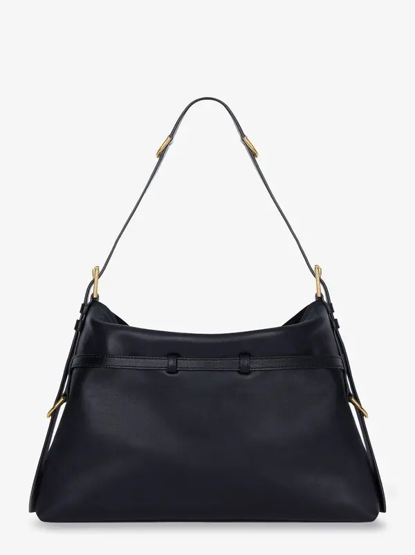 Givenchy Voyou Medium Leather Shoulder Bag - Black