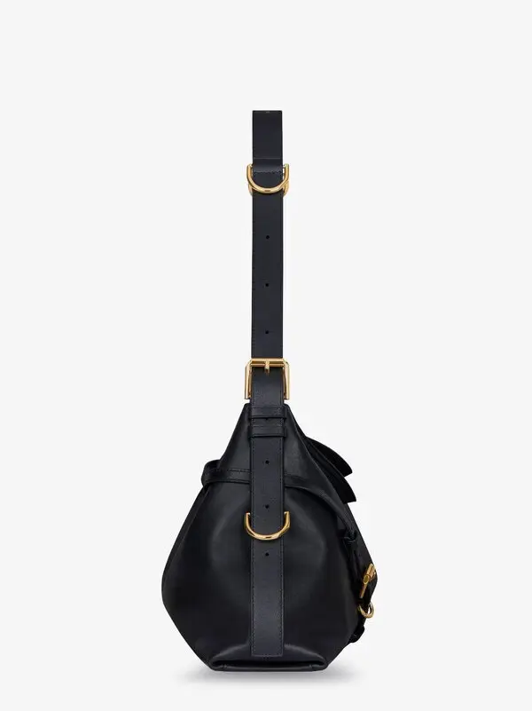 Givenchy Voyou Medium Leather Shoulder Bag - Black