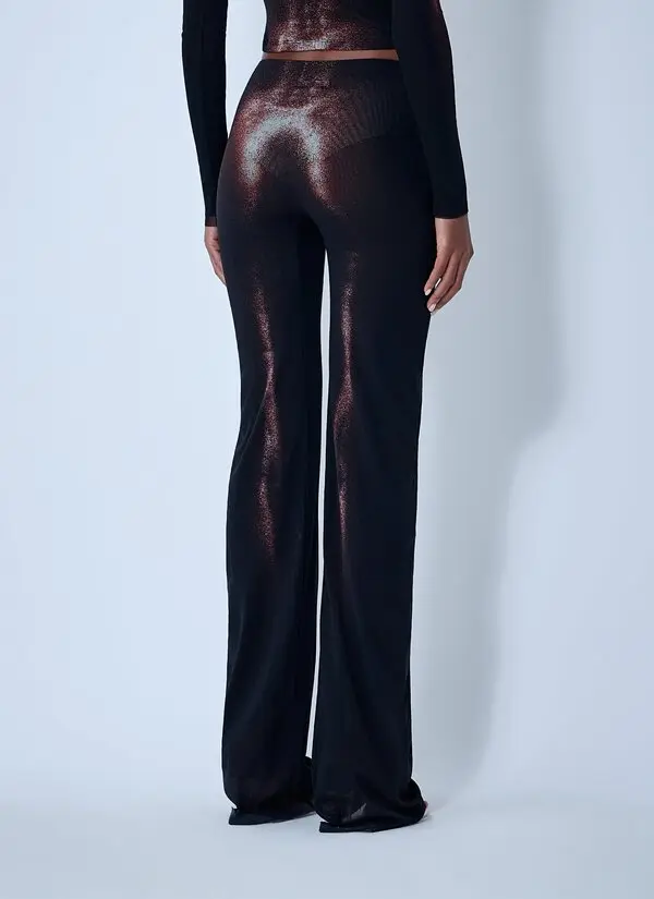 JEAN PAUL GAULTIER Body Dust Print Mesh Pants - Black