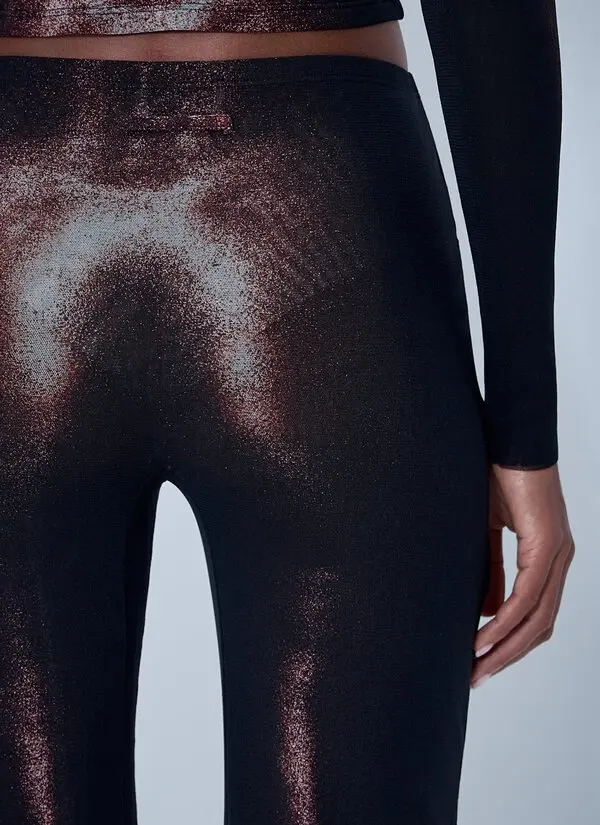 JEAN PAUL GAULTIER Body Dust Print Mesh Pants - Black