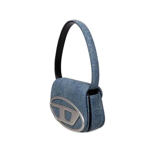 DIESEL® Denim Shoulder Bag With Oval D Logo - Blue
