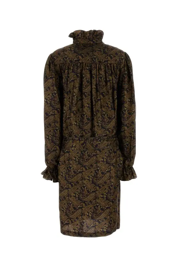Saint Laurent Printed Silk Dress