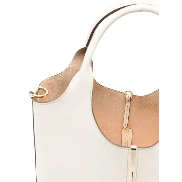 TOD'S Off- Calfskin Tote Bag - White