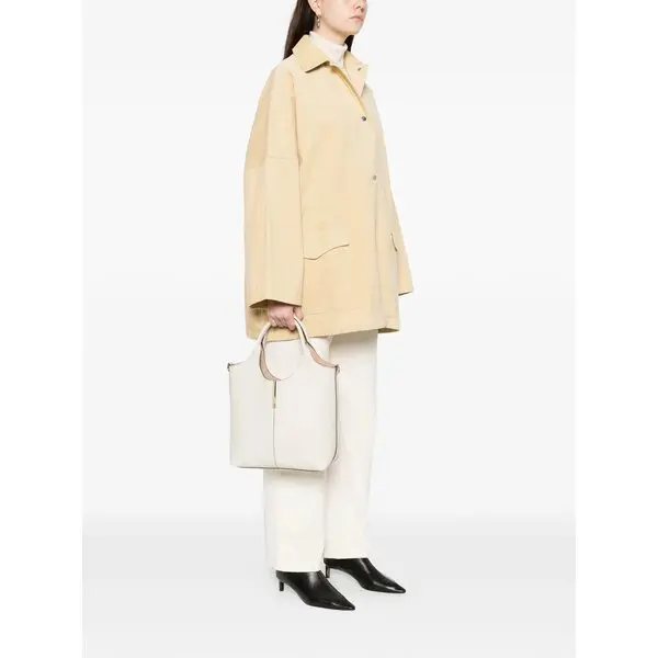 TOD'S Off- Calfskin Tote Bag - White