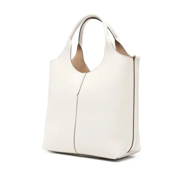 TOD'S Off- Calfskin Tote Bag - White