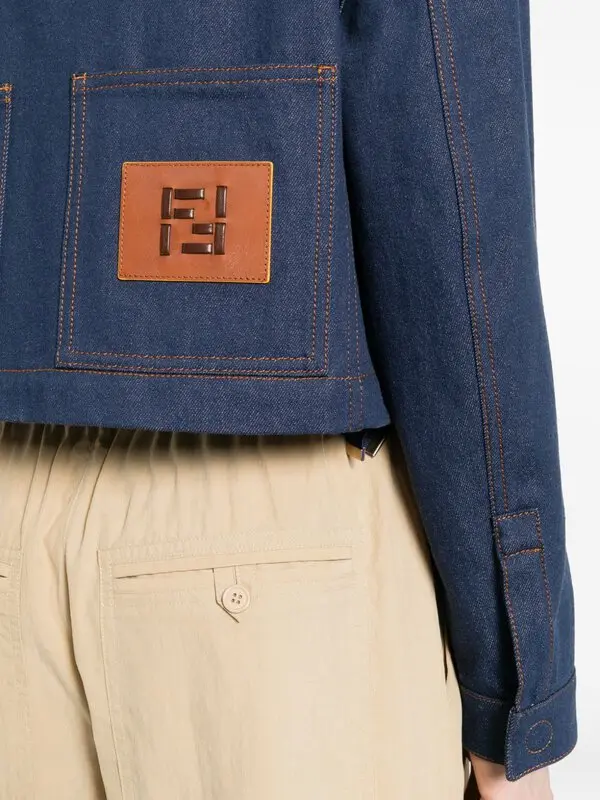 Fendi Ff Reverse Denim Jacket - Multicolor