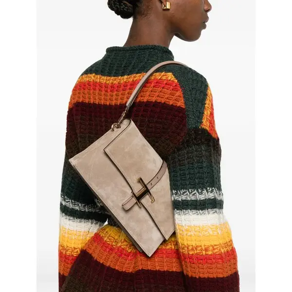 TOD'S Leather And Suede Shoulder Bag