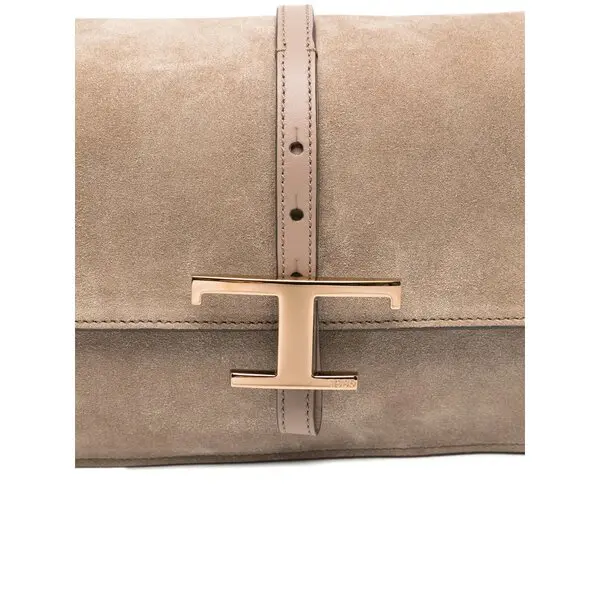 TOD'S Leather And Suede Shoulder Bag
