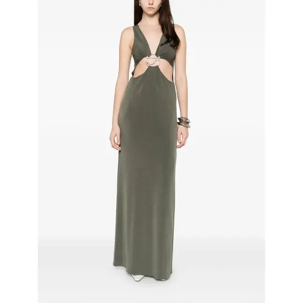 Coperni V-neck Cutout Maxi Dress