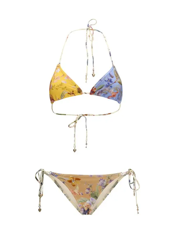 Zimmermann Patience Spliced Tri Bikini - Multicolor