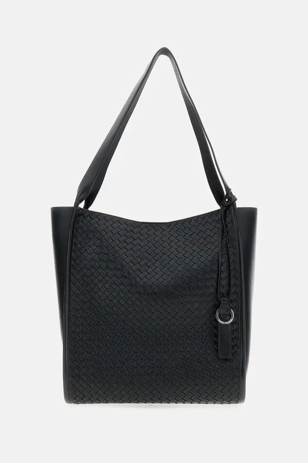 Bottega Veneta Corriere Soft Leather Intrecciato Tote Bag - Multicolor