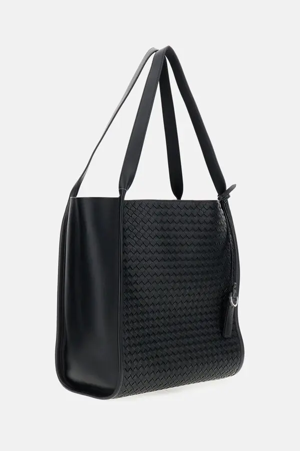 Bottega Veneta Corriere Soft Leather Intrecciato Tote Bag - Multicolor