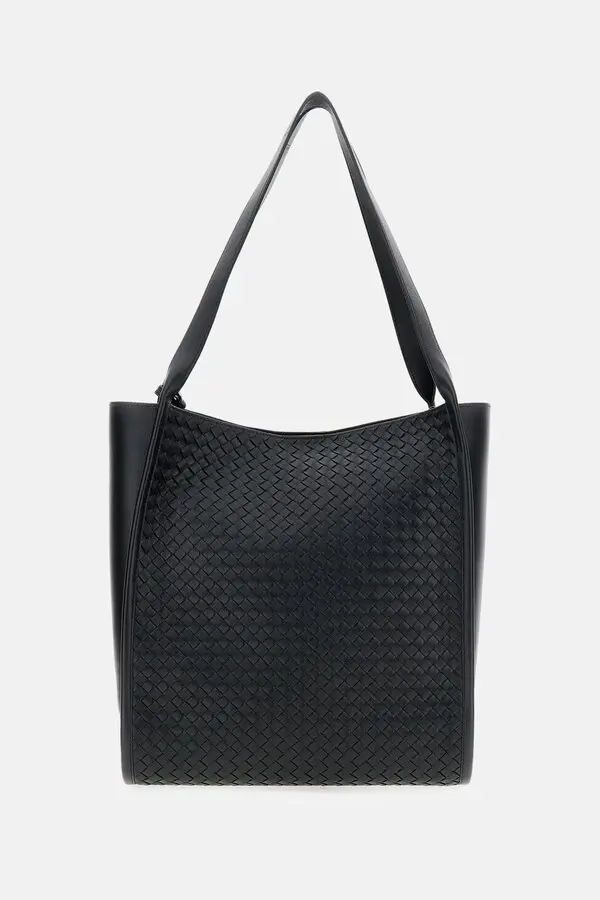 Bottega Veneta Corriere Soft Leather Intrecciato Tote Bag - Multicolor