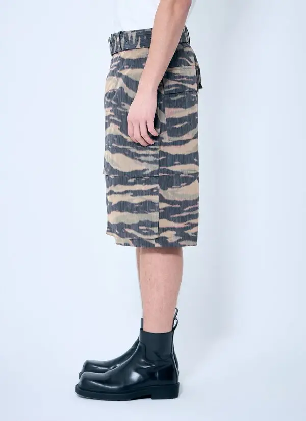 JIL SANDER Belted Camouflage Cargo Shorts